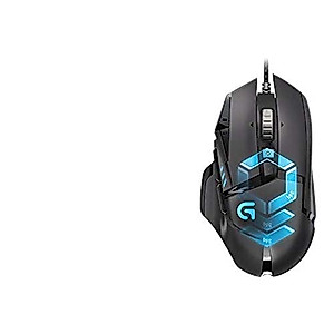 Logitech G502 Proteus Spectrum RGB Tunable Gaming Mouse, 12,000 DPI On-The-Fly DPI Shifting, Personalized Weight and Balance Tuning with (5) 3.6g Weights, 11 Programmable Buttons