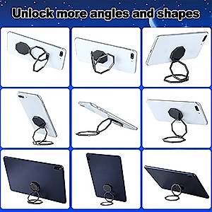 3 Pieces Cellphone Ring Holder Foldable Finger Kickstand 360° Rotation Cell Phone Stand Adjustable Phone Holder for Desk, Magnetic Car Mount, Phone Back Grip, 3 Colors