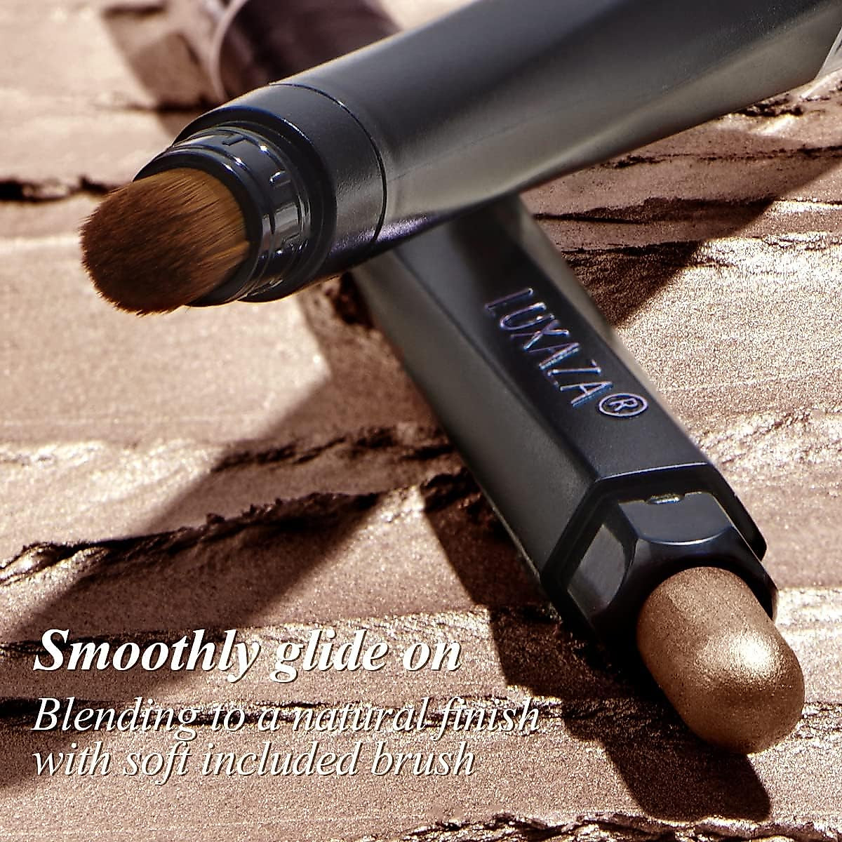 LUXAZA 6 PCS Olive Green Neutral Eyeshadow Stick Set, Cream Eye Shadow Pencil Makeup, Shimmer Matte Eye Pencil, Brightener Highlighter Eyeliner Crayon Make up - Fireflies Light