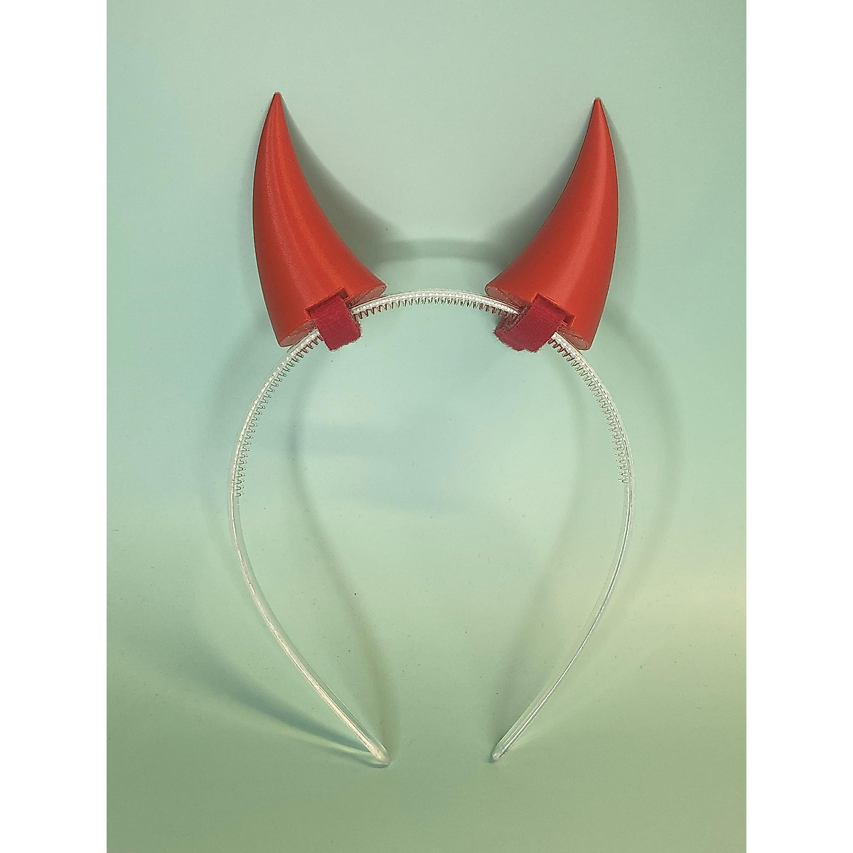 2x demon horns for Headset/Cosplay - Made In USA -16 Colors Combos (Glow N Dark)