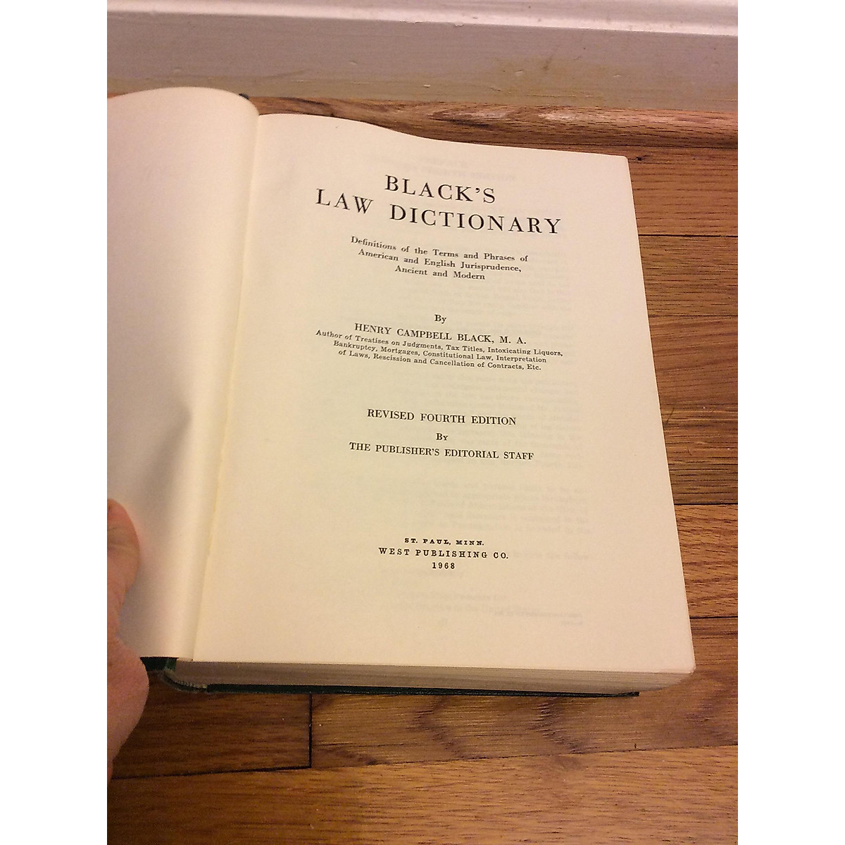 Black's Law Dictionary Revised Fourth Edition
