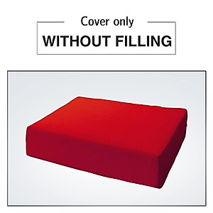 Cinnamonee Outdoor Cushion Covers Replacement Outdoor Patio Pillow Cover Comfortable for All Seasons Sofa Couches Loveseats Lava (20"X22"X4" 2 Pack, Red)