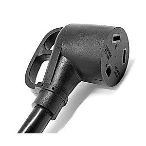 WEN PC3012 120V 15-Amp 1800-Watt Generator to RV Adapter Cord (5-15P to TT-30R), Black