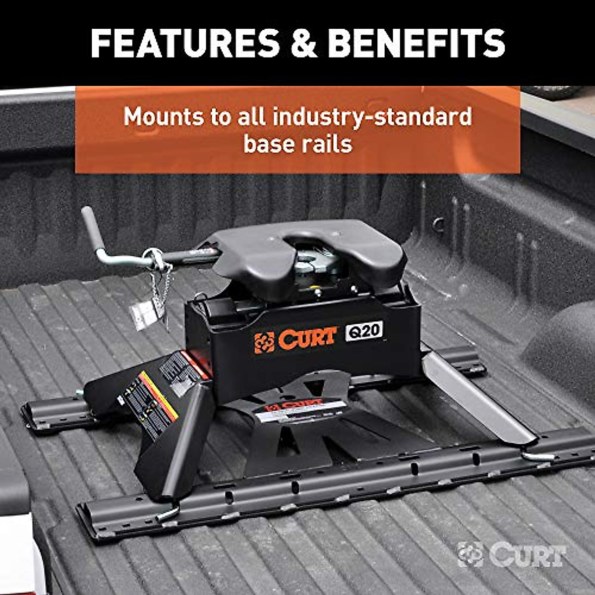 CURT 16130 Q20 5th Wheel Hitch, 20,000 lbs