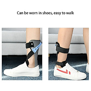 WILLQ Foot Drop Orthosis Drop Foot Brace Orthosis Support for ​Drop Foot Nerve Injury Relieve Pressure Keeping Foot Straight Right Angle Low-Profile Heel-Less Design for Optimum Comfort,Left,Middle