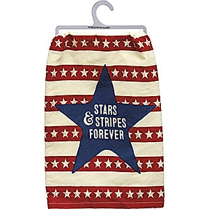 Primitives by Kathy Stars & Stripes Forever Home Décor Dish Towel, Blue, Red