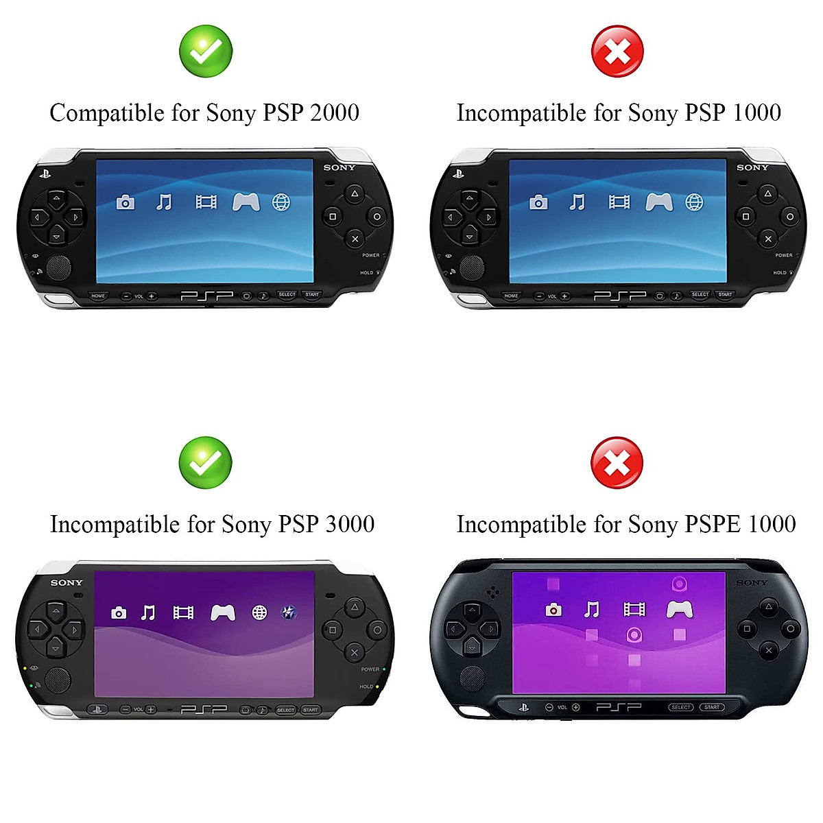 OSTENT Protector Clear Crystal Travel Carry Hard Cover Case Shell for Sony PSP 2000 3000