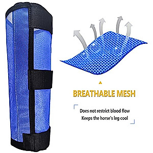 lurexes Horse Care Boots Breathable Mesh Fly Boots Loose Horse Leggins for Reducing Stomping, Stress & Fatigue Leg Wraps Protective Gear Set of 4