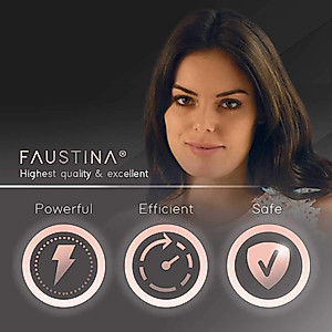 FAUSTINA 2,000,000 Shots : Advanced IPL Hair Removal, Skin Rejuvenation, and Acne Clearance System | Complete Kit with Pouch & Sunglasses.
