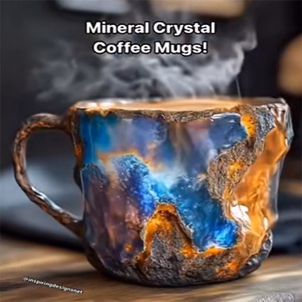 YHAXP Mineral Crystal Coffee Mugs, 8 Colors Crystal Mineral Coffee Mugs, Natural Mineral Crystal Coffee Mugs, New Mineral Crystal Coffee Mugs, Real Mineral Crystal Coffee Mugs 400ml (1pcs A)