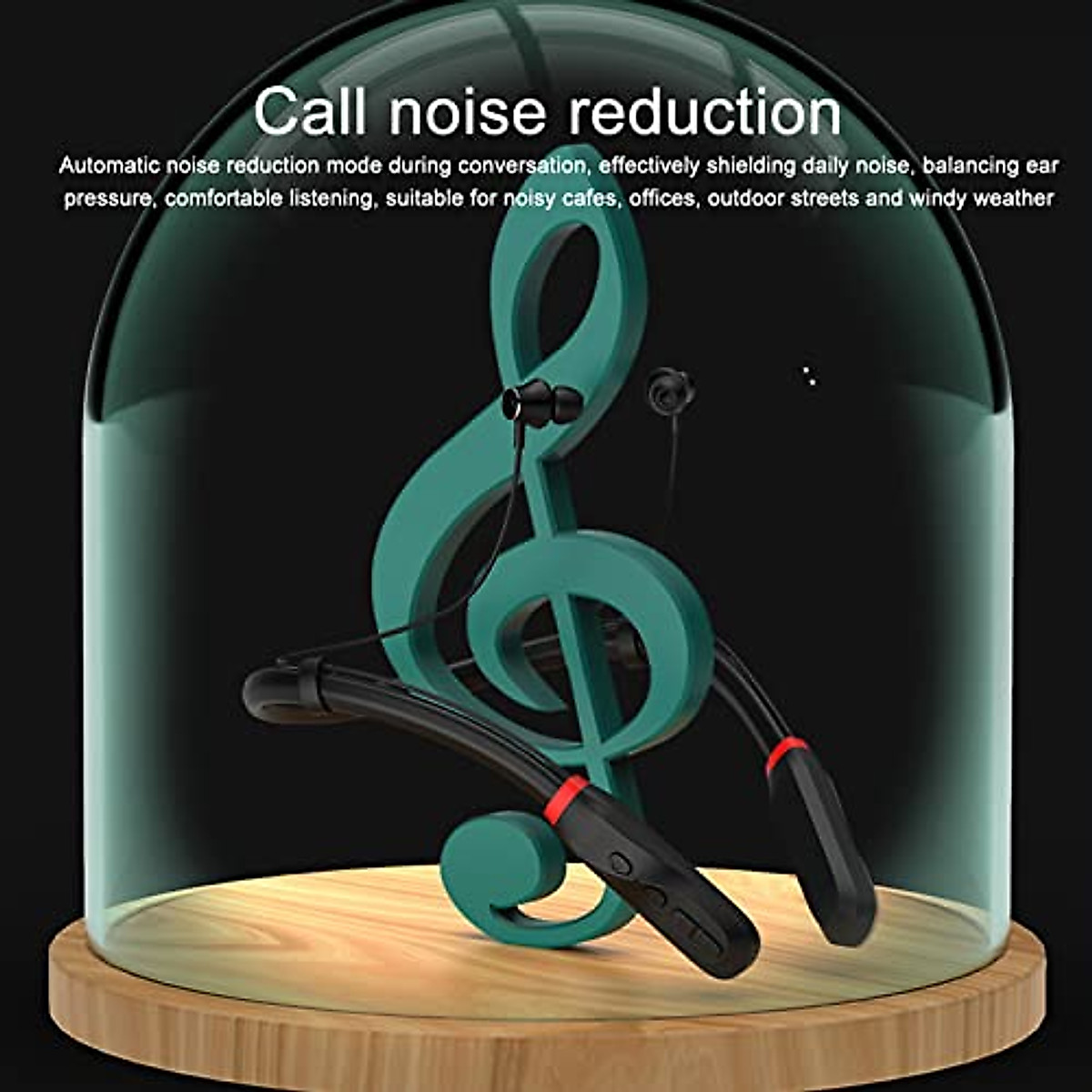 Yunseity Bluetooth Neckband Headphones, Wireless Stereo Noise Cancelling Earphones with 100 Hours Battery Life, Magnetic Lightweight Sports Headset Voice Assistant, for Running Workout