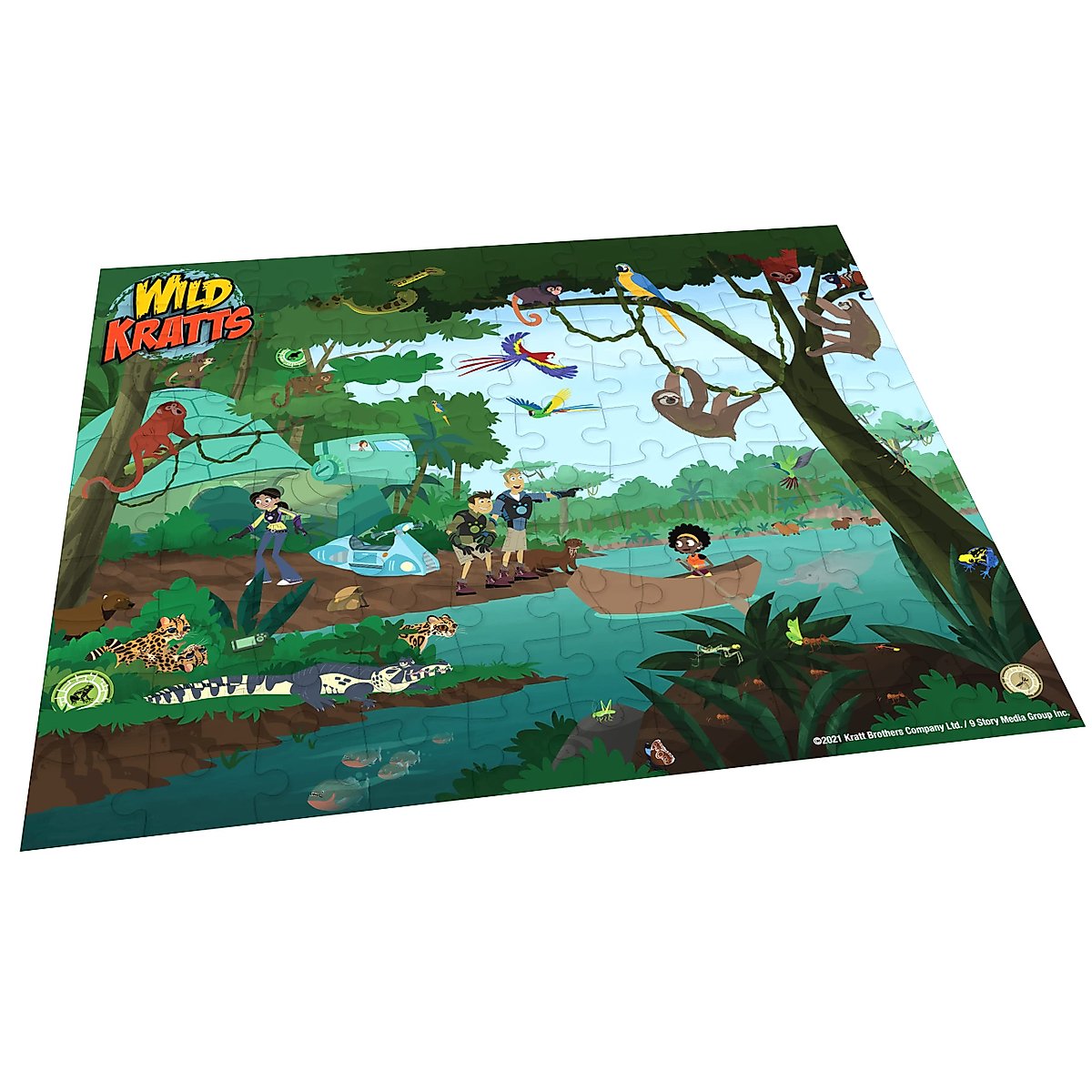 Wild Kratts Seek and Find 100pc Puzzle - Seek and Find 15 Hidden Objects! - 15.75" x 13.125" Completed Size by Pressman