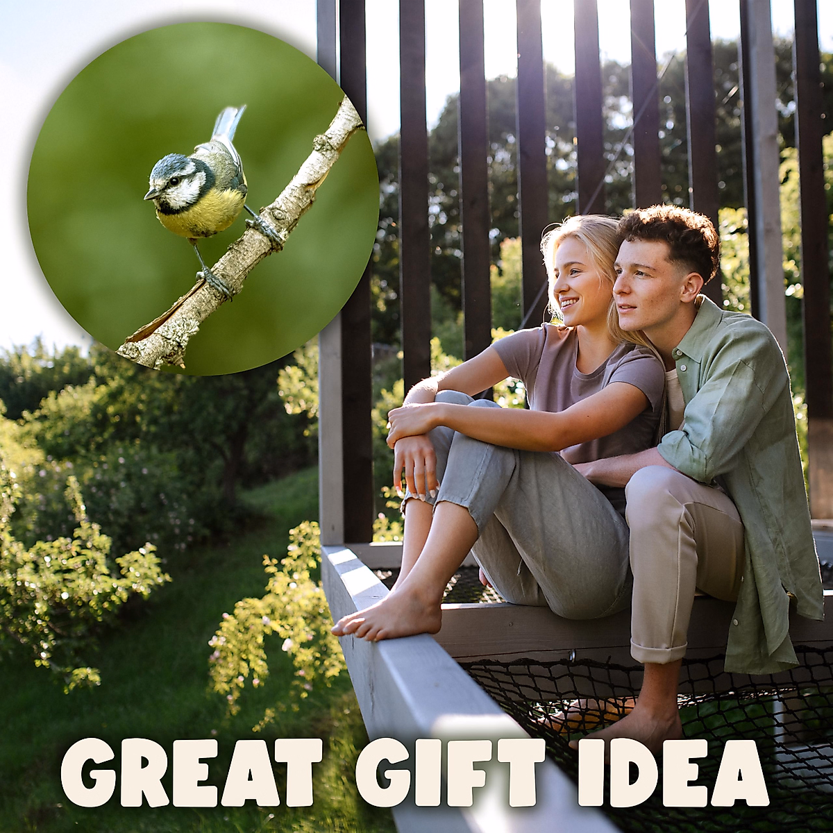 SWISSINNO Bird Feeder Davos Smart Birds | No Mess No Spill Bird Feeder for Outdoor | Mice & Rat Proof | Robust & Reliable for Hanging | Dual Food Chambers | Made in EU | Light Blue