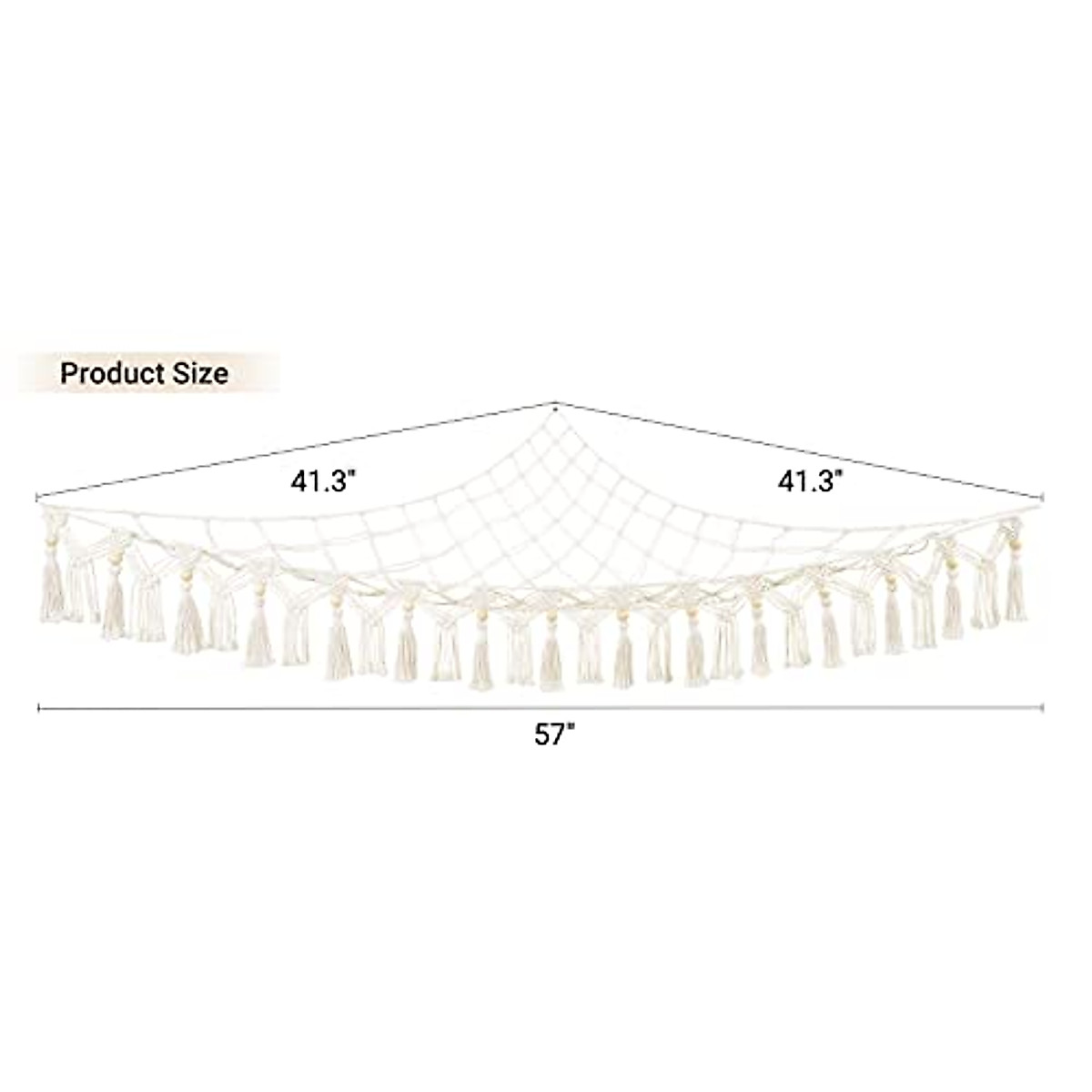 Isuesee Stuffed Animal Net or Hammock Macrame Toy Holder with String Lights Wall Mounted Hanging Corner Toys Storage Organizer Boho Decor for Nursery Kids Room