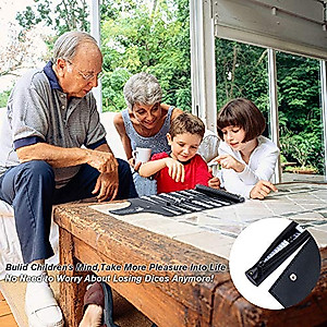 Travel Backgammon Set Roll Up Detachable Design Bagammon Game Set with Backgammon Checkers Inside (Black)