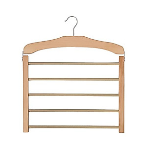 Multiple Pants Rack Hanger Trouser Hanger Movable Clip for Suit Scarf Towel Shawl Clothes Hanger for Home Wardrobe Closet Thickened Durable Wooden Windproof Rack