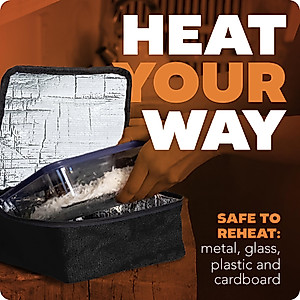 HOTLOGIC Mini Portable Oven, Food Warmer Electric Lunch Box with 12V Vehicle Plug, Mini Personal Heated Lunch Box for Cooking and Reheating Meals in Vehicles and Trucks for Work on the Road (Black)