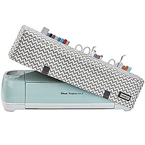 HOMEST Dust Cover with Back Pockets Compatible with Cricut Explore Air 2 and Cricut Explore Air, Ripple (Patent Design)