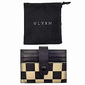 VLYRN Women's Slim Bifold *Mini* Wallet/Cardholder (Black) (8 slots total - *1 card/slot)