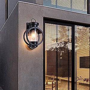 MENZEL Wall Sconces, Outdoor Wall Mount Light Exterior Lantern Fixtures Wall Sconce, Waterproof Porch Light Fixtures Wall Mount for Entryway Garage