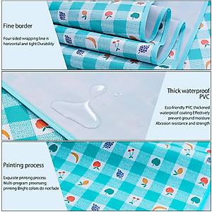 SUNWUKING Foldable Picnic Mat Table Cloth - Portable Place Mat Baby Mat Under Highchair Water Proof Sand Proof Plaid Beach Mat Park Picnic Camping Travel Outdoor Concert Baby Gym Mat 57*70 Inchs
