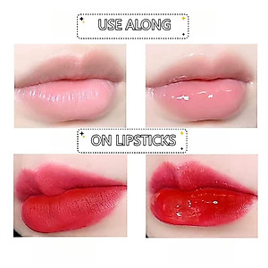 ASKELI Hydrating Lip Oil, 2 Pack Plumper Tinted Lip Oil Gloss Set, Clear Plumping Lip Balm Makeup for Plumping and Moisturizing Dry Lips(Raspberry & Pink)