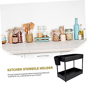 STOBAZA Under Sink Rack Kitchen Sink Storage Rack Seasoning Storage Rack Metal Storage Shelf Metal Organizer Shelf Bath Organizer Basket Shower Storage Shelf Under Sink Storage Rack Lotion