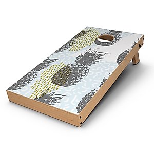 Design Skinz Summer Tropical Skin Set for Cornhole (Skin Only) - Retro Summer Pineapple v5