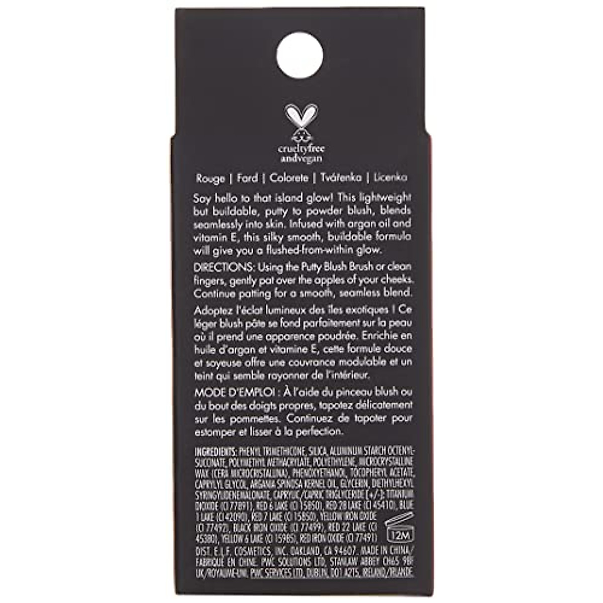 e.l.f. Putty Blush, Creamy & High-Pigment Formula For A Natural Glow, Delivers A Semi-Matte & Powder Finish, Vegan & Cruelty-Free, Bali