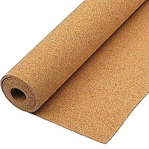 Natural Cork Board Textured Vinyl Wrap Underlayer Shelf Sheet Roll Drawer Liner (16 inches x 2ft)