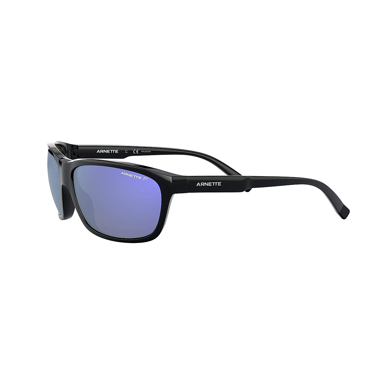 ARNETTE Unisex Sunglasses Shiny Black Frame, Grey-Black Lenses, 63MM