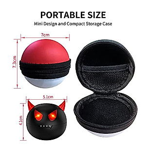 Instiwitt Controller Portable Cover Kids Wireless Earbud Case Portable Protection EVA Travel Carrying Case Travel Storage Bag with Keychain Belt Clip, red black, M