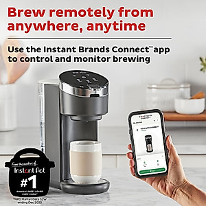 Instant Solo WIFI Connect Single Serve Coffee Maker, From the Makers of Instant Pot, Coffee Brewer, Includes Reusable Coffee Pod & Bold Setting, Brew 8 to 12oz., 40oz. Water Reservoir, Black
