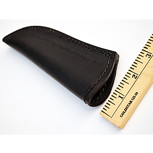 Whole Earth Supply Large Black Leather Sheath for Fixed Blade Knife Fits up to 6in Blade Knives Hunting Skinning Blanks