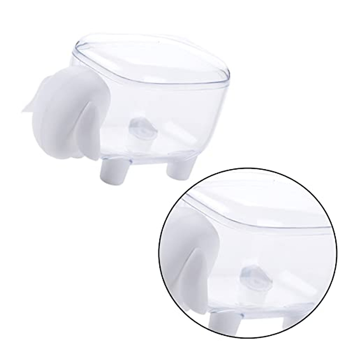 Apothecary Party with Holder, Clamp Containers Canister Accessories Jewelry Jar Clear Makeup Sheep Organizer Toothpicks Container Sheep- Cosmetics Sundries Countertop