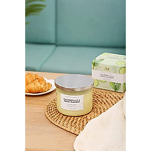 Cucumber, Lily of The Valley & Neroli Blossom Luxury 3-Wick Candle | Large Scented Candles for Home 15.8 oz | Relaxing Aromatherapy Stress Relief Candles | Natural Soy Candles for Women & Men