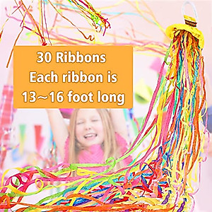 30 Pieces Throw Streamers Party Paper No Mess Party Streamers for Birthday Wedding Graduation Party Favors Shows (Colorful)