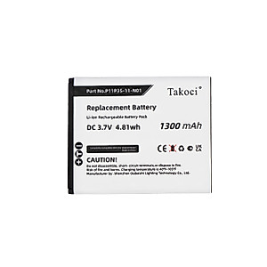 TAKOCI Replacement Battery for Texas Instruments TI-84 Plus CE, TI-84 CE, fits Part No 3.7L12005SPA, P11P35-11-N01, 3.7V 1300mAh