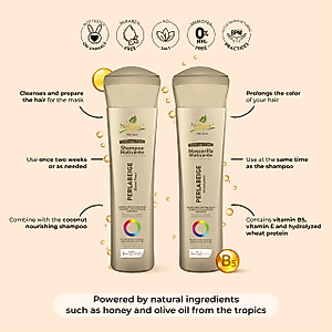 naissant Perla Beige Hair Purple Toning Mask | Eliminates Brassiness | Neutralizes Yellow & Orange Tones | Paraben, Ammonia & Sulfate Free | Pro-Vitamin B5, Olive Oil & Honey (Perla Beige) 10.1 Fl Oz