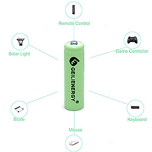 QBLPOWER AA Ni-MH 600mAh 1.2V Rechargable Solar Light Batteries for Outdoor Solar Lamps Garden Lights Remotes Mice(8Pcs)
