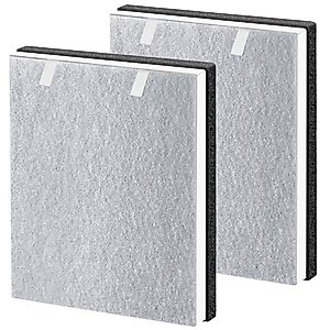 2 Pack Vital 100 Replacement Filter Compatible with LEV.OIT Vital 100, H13 True HEPA High-Efficiency Activated Carbon Vital 100 Filter,Part # Vital 100-RF