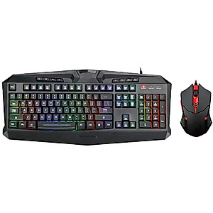FEDRUI Wired Gaming Keyboard, Backlit Compact Mini Keyboard, Waterproof Small Keyboard for Business Trip