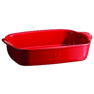 Emile Henry France Ovenware Ultime Rectangular Baking Dish, 11.4 x 7.5, Burgundy,349650
