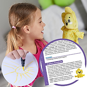hand2mind Feelings Family Hand Puppets, Sensory Play Therapy Toys, Emotions for Toddlers, Dramatic Play Toys, Social Skills for Kids, Social Emotional Learning Activities, Calm Down Corner Supplies