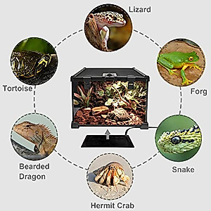 Aiicioo Reptile Heating Pad 8W - Reptile Heat Mat Pad for Bearded Dragon Leopard Gecko Hermit Crab Heater for 10 Gallon Reptile Tank