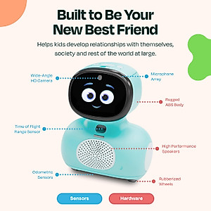 Miko Mini - Interactive Robot for Kids - For STEAM Learning - With Conversational AI - Tech Gift for Kids - Coding, Dancing Robot with Learning Games - For Boys & Girls Ages 4-10 - Blue