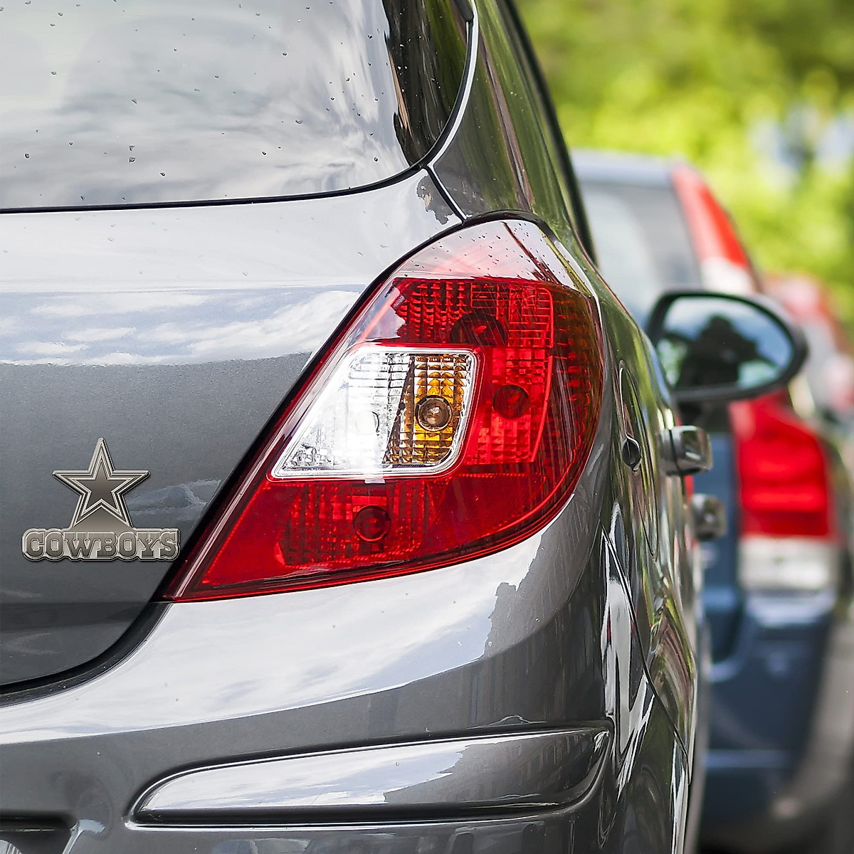 Rico Industries NFL Dallas Cowboys Antique Auto Emblem Antique Nickel Auto Emblem for Car/Truck/SUV