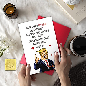 Trump Valentines Day Card for Boyfriend, Boyfriend Valentine’s Day Card, Funny Valentines Day Gifts for Boyfriend Bf Gay, Card for Boyfriend Birthday or Anniversary