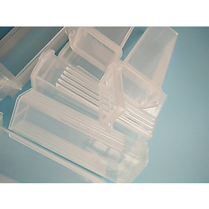 50 PCS Plastic Rectangle Microscope Glass Holder Slide Box for 5 Slides (50)