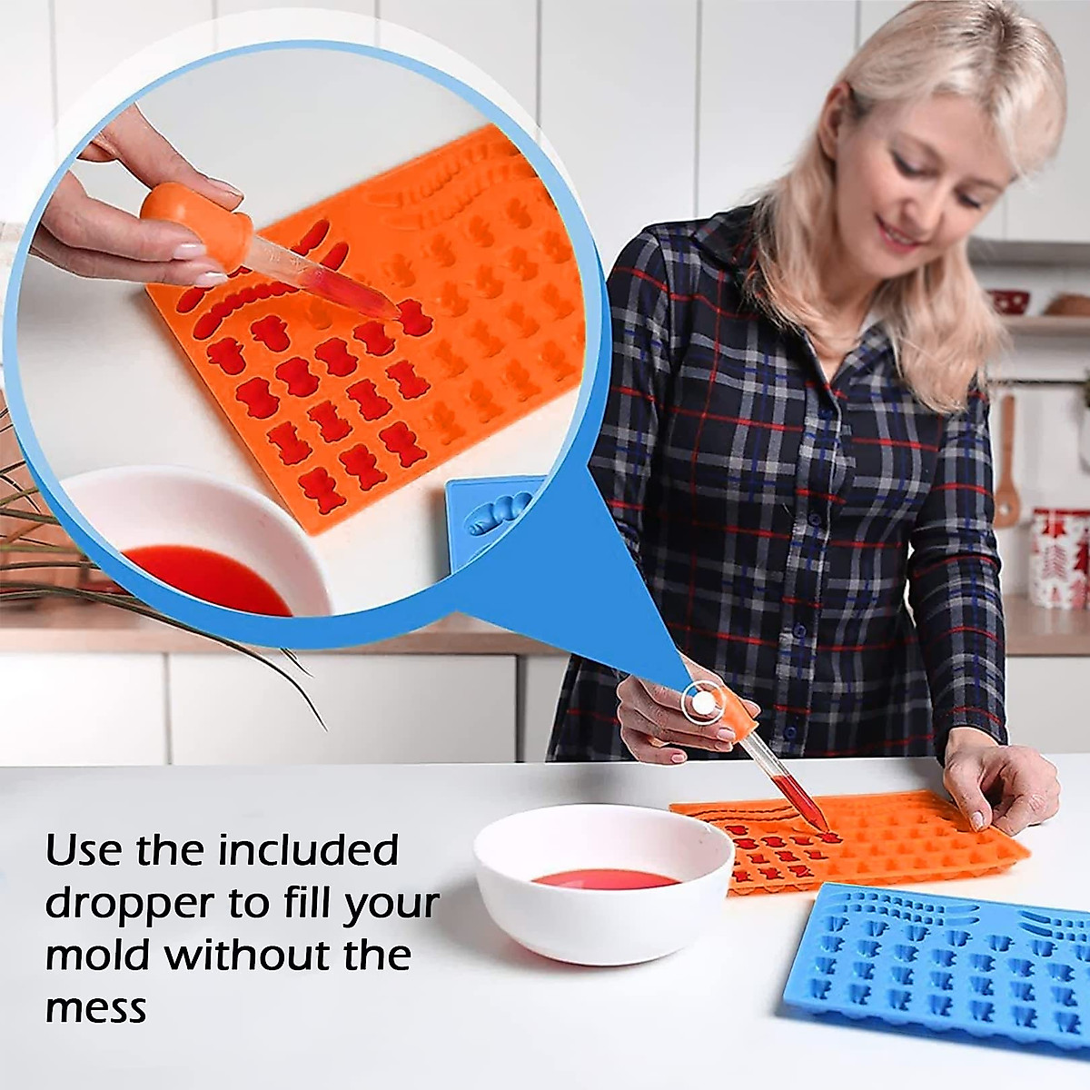 Basic Model 24 Pack Liquid Droppers for Kids Crafts, 5ml Clear Medicine Eye Dropper, Silicone and Plastic Pipettes with Bulb Tip for Candy Mold, 8 Colors